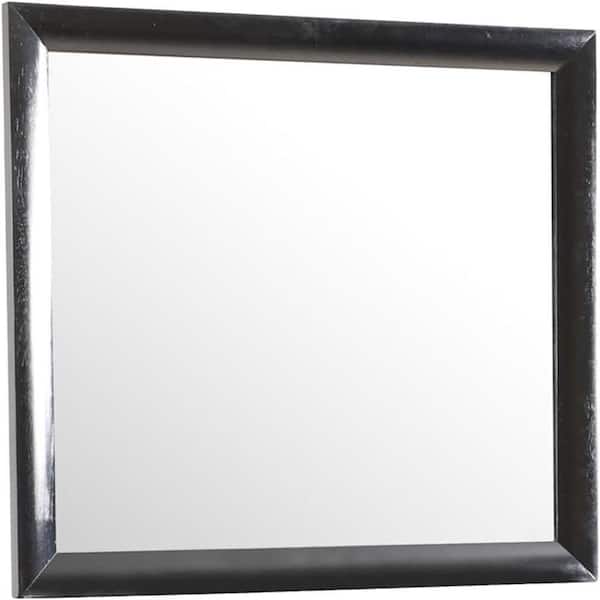 HOME IMPORTS EMPORIUM Black 36 in. W x 2 in. H Rectangle Framed Mirror G1500-M-1230-HD - The ...
