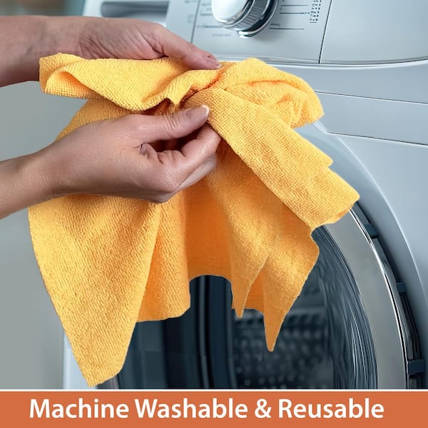 HDX Easy-Tear 12 in. x 12 in. Microfiber Cloth Roll (50 count) HDX ...