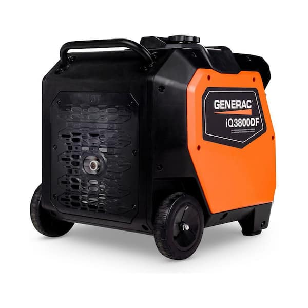 Generac 3800/3000-Watt Dual Fuel Inveter Generator, Fully Enclosed Case ...