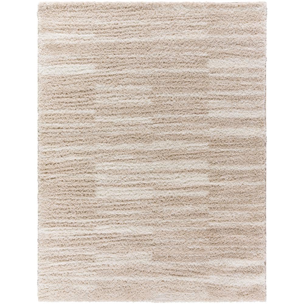 Livabliss Cloudy Shag Beige/Ivory 5 ft. x 7 ft. Modern Indoor Area Rug CDG2333-537 - The Home Depot