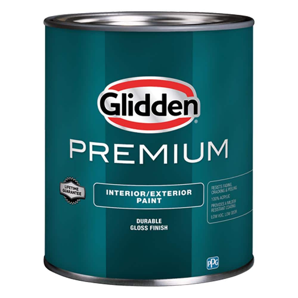 Glidden Premium 1 qt. High-Gloss Interior and Exterior Paint GL7111-04 ...