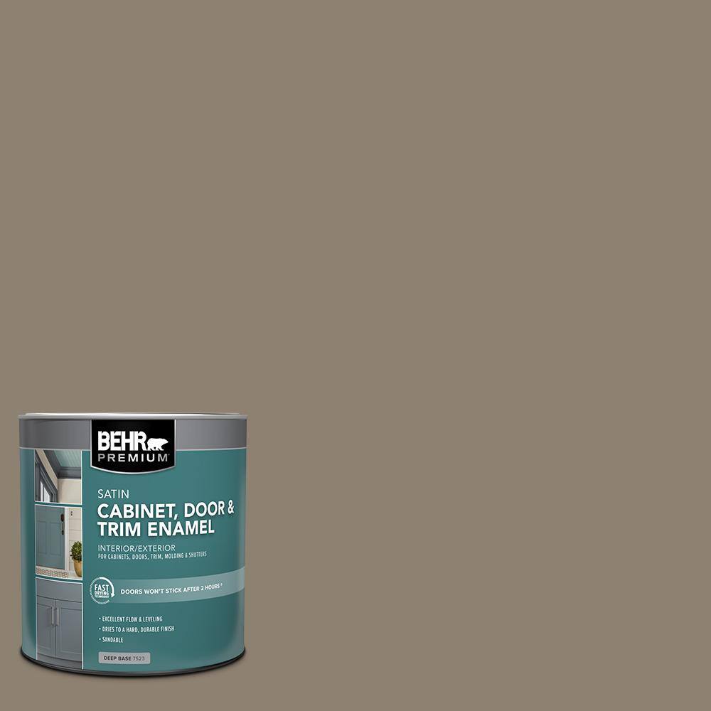 BEHR PREMIUM 1 qt. #720D-5 Mocha Accent Satin Enamel Interior/Exterior ...