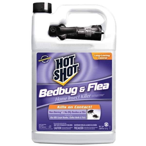 Hot Shot 128 fl. oz. Ready-to-Use Bedbug and Flea Home Insect Killer ...