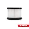 Milwaukee HEPA Dry Replacement Filters (2-Pack) 49-90-1951 - The Home Depot