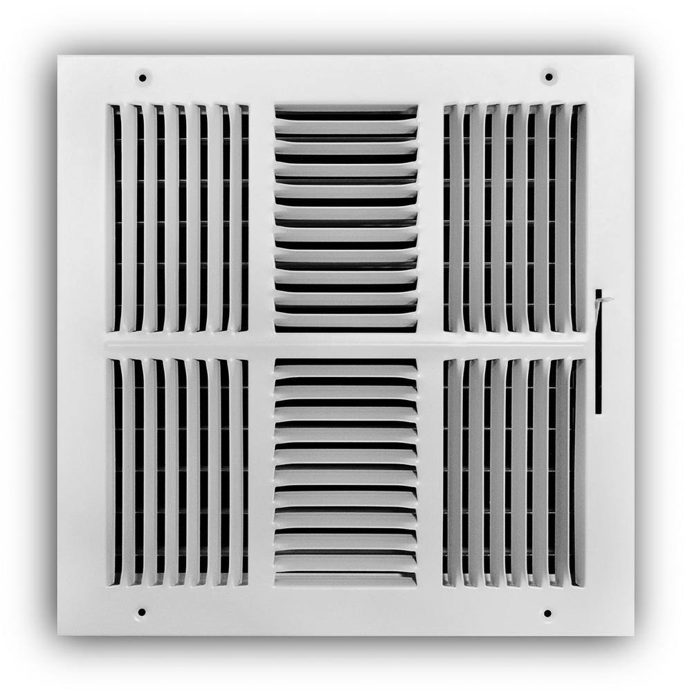 Everbilt 12 In X 12 In 4 Way Steel Wall Ceiling Register In White