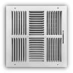 Everbilt 12 in. x 12 in. 2-Way Steel Wall/Ceiling Register in White ...