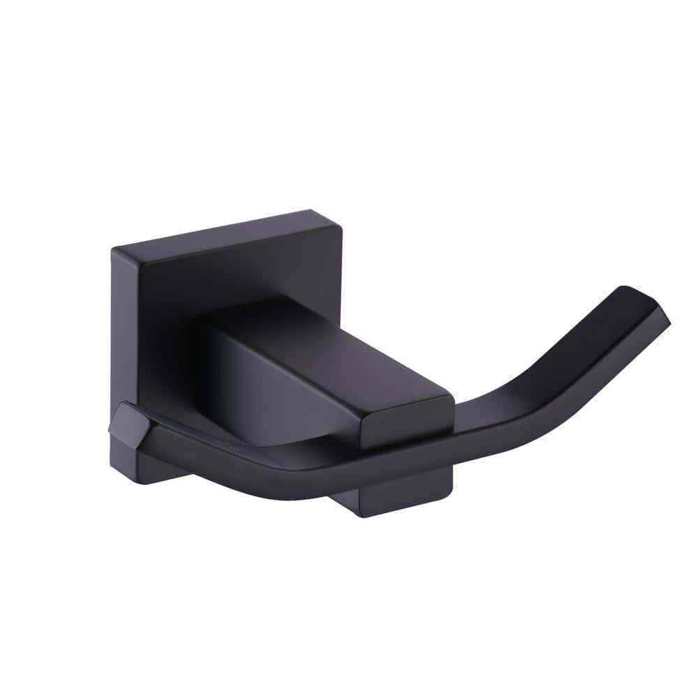 ALEASHA Wall Mounted Stainless Steel Double Prong Towel Hook in Matte ...