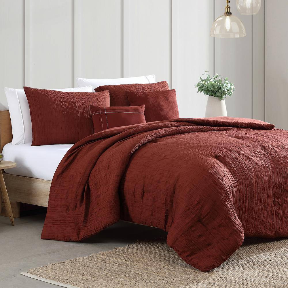 Modern Threads 5-Piece Microfiber Reese King Embellished Comforter Set ...