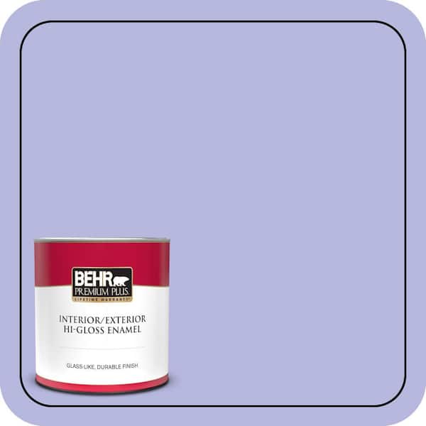BEHR PREMIUM PLUS 1 qt. #P550-3 Lavender Cloud Hi-Gloss Enamel Interior ...