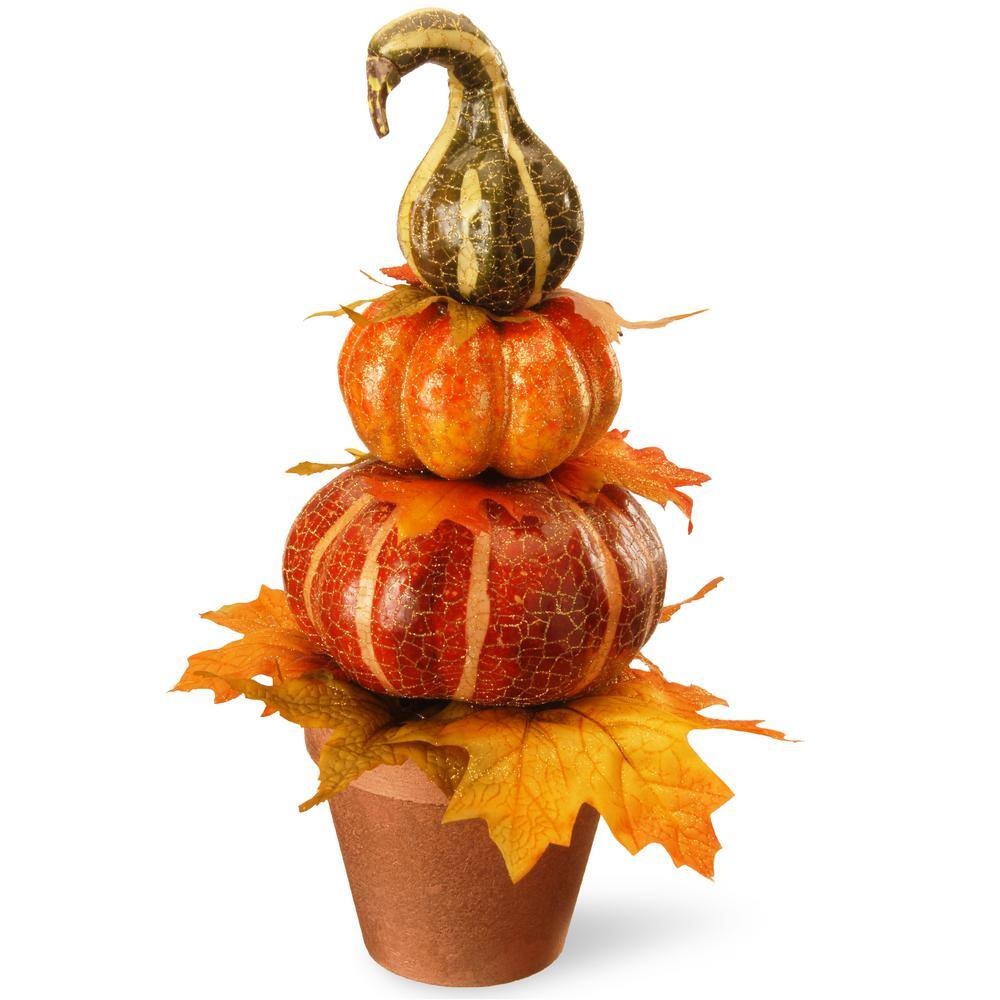 National Tree Company 15 in. Pumpkin Decor RAHV-D060743A - The Home Depot