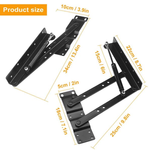 Angel Sar Heavy-Duty Folding Lift and Up Hinges, Lift Up Hydraulic ...
