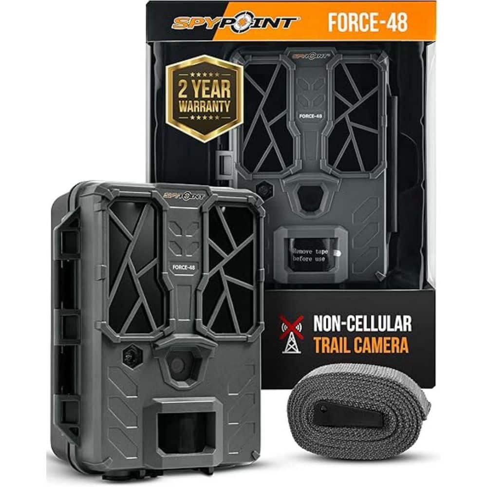 SpyPoint Force 48 Trail Camera-48MP, 720p, 80 ft. Detection, Low-Glow ...