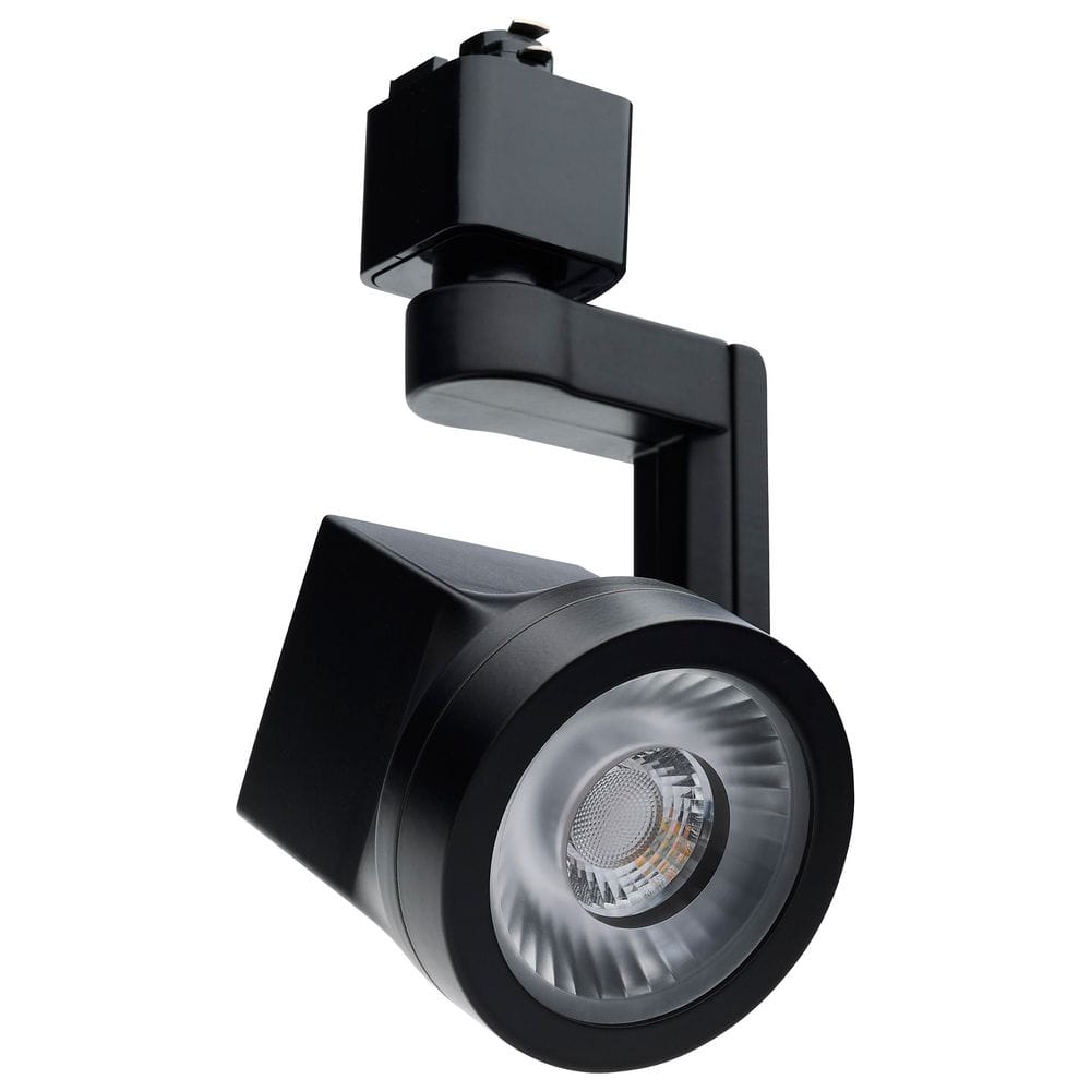 SATCO Lantern Black Integrated LED Fixed Track Step Head Light Fixture ...