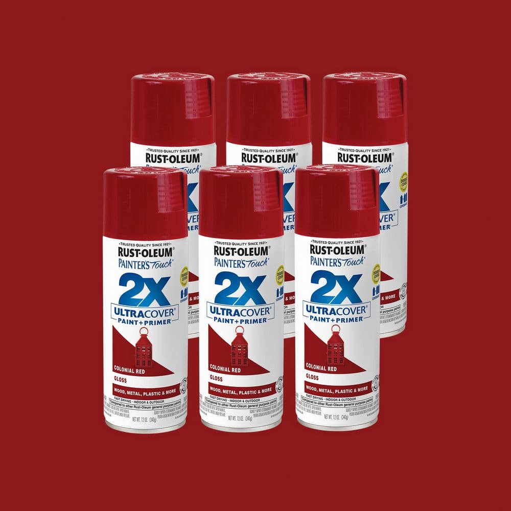 Rust-Oleum Painter's Touch 2X 12 oz. Gloss Colonial Red General Purpose ...