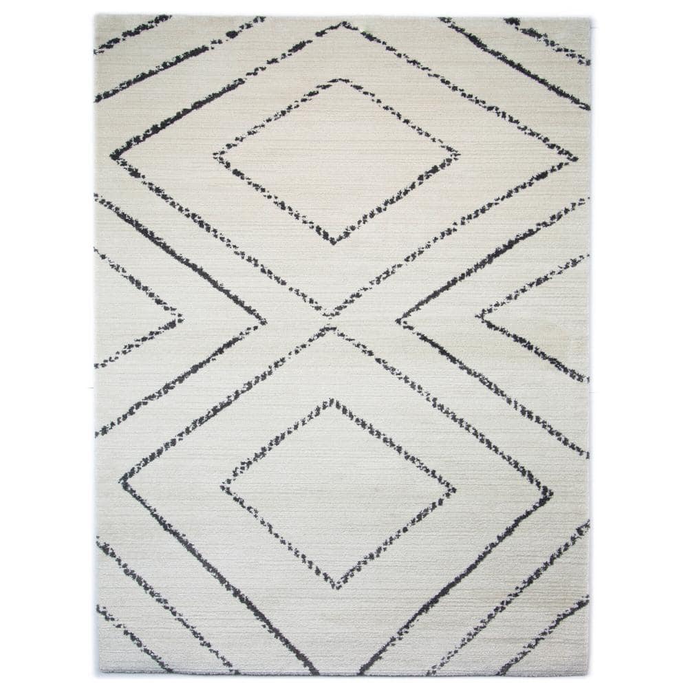 BALTA Maiken White 8 ft. x 10 ft. Area Rug 3003679 - The Home Depot