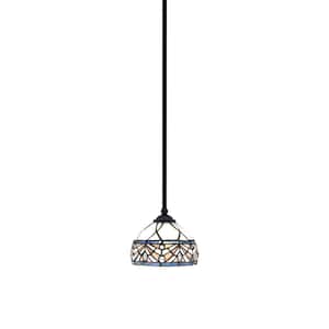Clevelend 100-Watt 1-Light Black Pendant Mini Pendant Light with ...