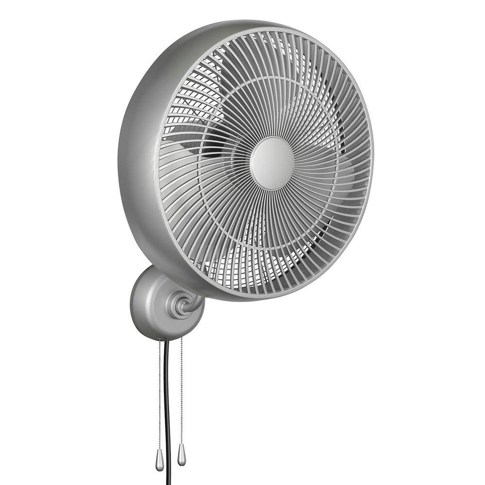 Hampton Bay Henton 18 in. 3 Speed Oscillating High Velocity Silver ...