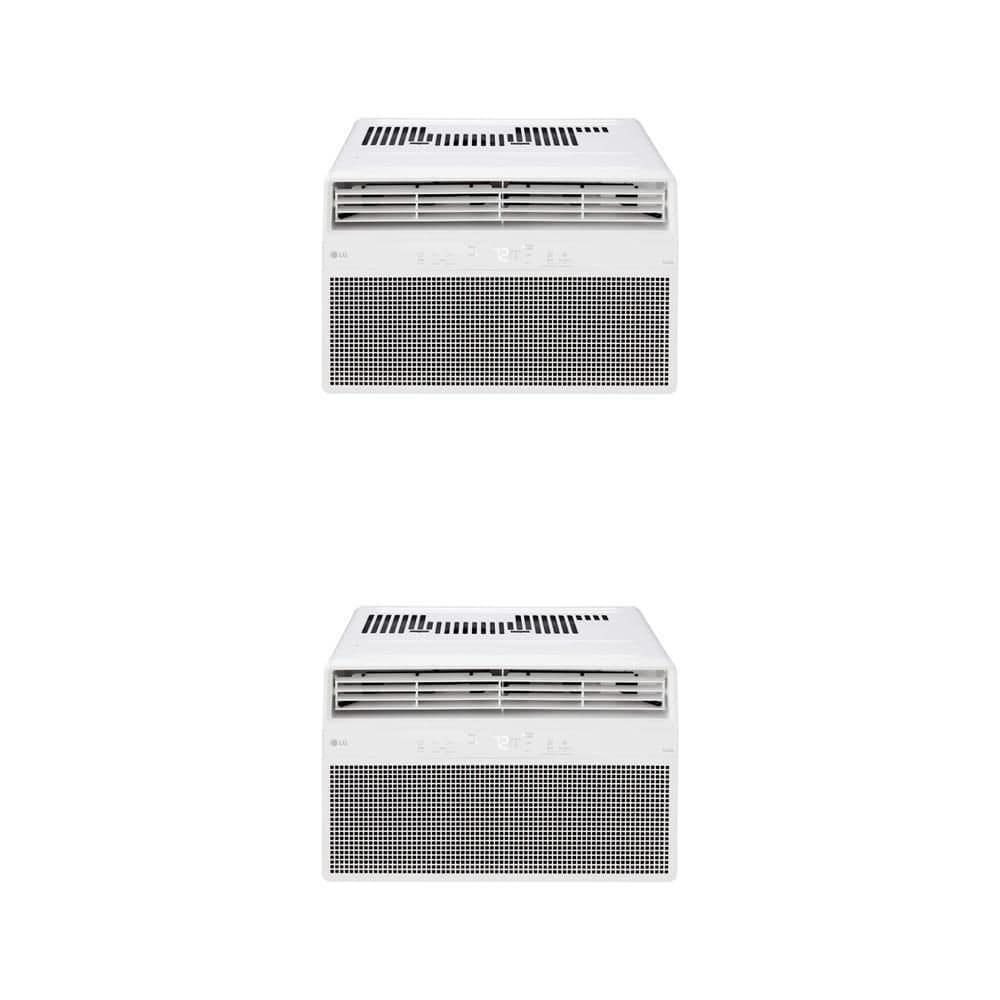 LG 10,000 & 8,000 BTU 115-Volt Window Air Conditioner Combo with Wi-Fi ...