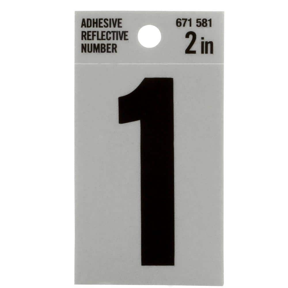 Reviews for Everbilt 2 in. Vinyl Reflective Number 1 Mailbox Sticker ...