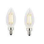 Westinghouse 60-Watt Equivalent B11 Dimmable 2700K Filament LED Light Bulb (2-Pack) 5062100