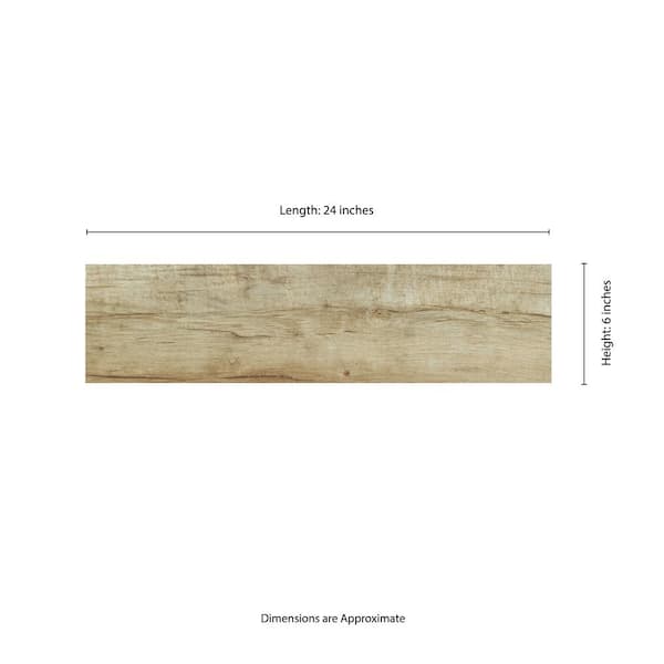 TrafficMaster Capel Timber 6 in. x 24 in. Matte Ceramic Wood Look Floor ...