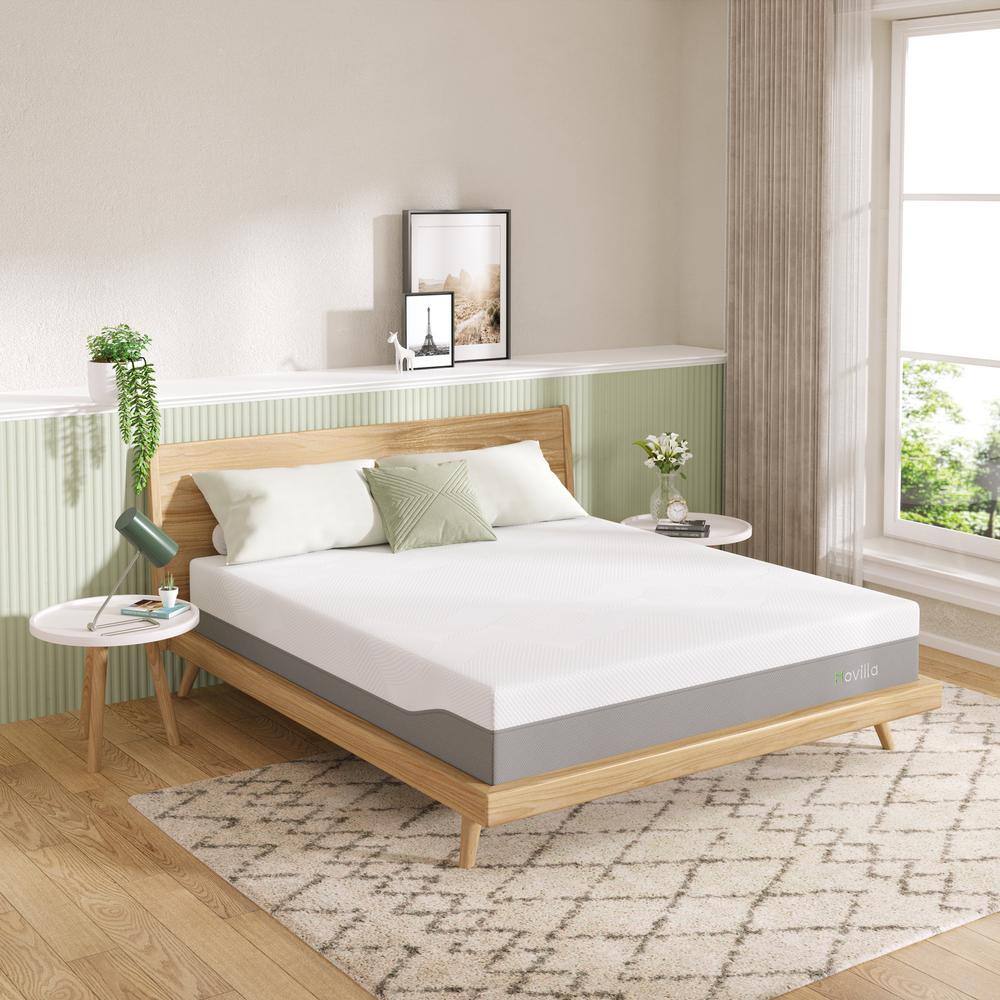 Novilla King Medium Gel Memory Foam 10 in. Mattress Bed-in-a-Box ...