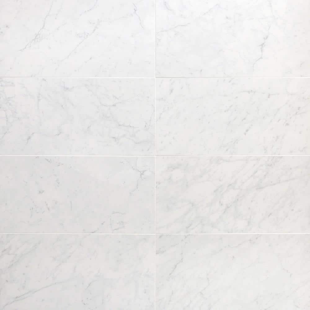 Ivy Hill Tile Marmo Bianco 4 in. x 0.39 in. Polished Marble Look ...
