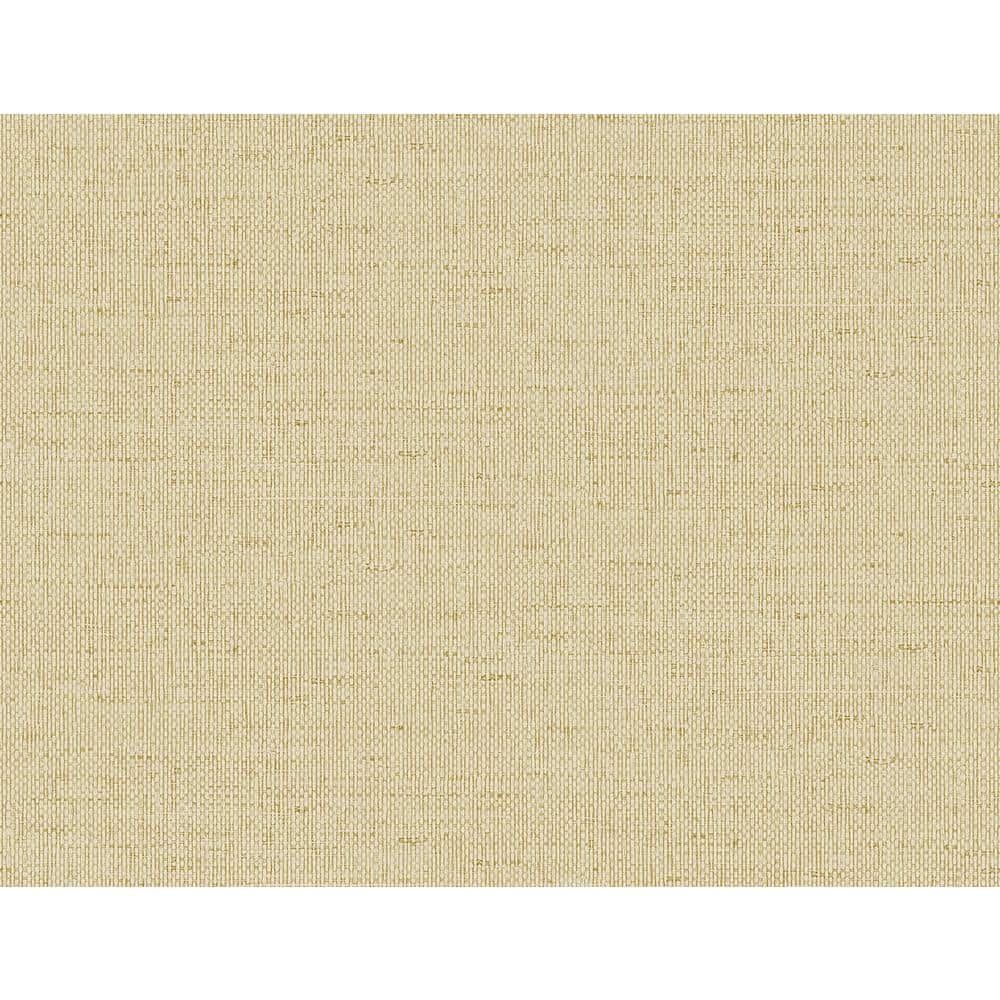 LILLIAN AUGUST 60.75 sq. ft. Coastal Haven Chamomile Kaya Faux Paperweave Embossed Vinyl ...