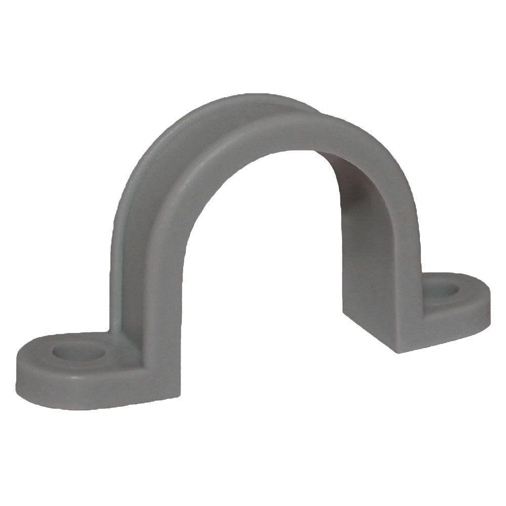 Commercial Electric 1/2 in. PVC Non-Metallic 2-Hole Strap (5-Pack ...
