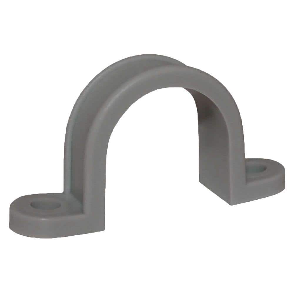 Commercial Electric 2-1/2 in. PVC Non-Metallic 2-Hole Strap CL2250-CE ...