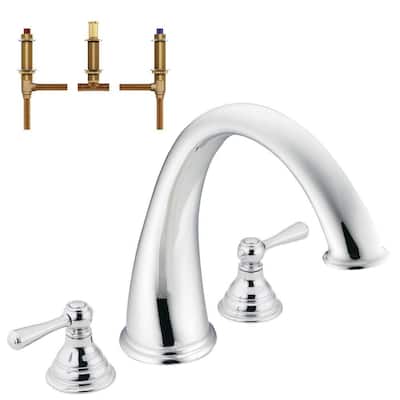 MOEN Kingsley 8 in. Widespread 2-Handle High-Arc Bathroom Faucet Trim ...
