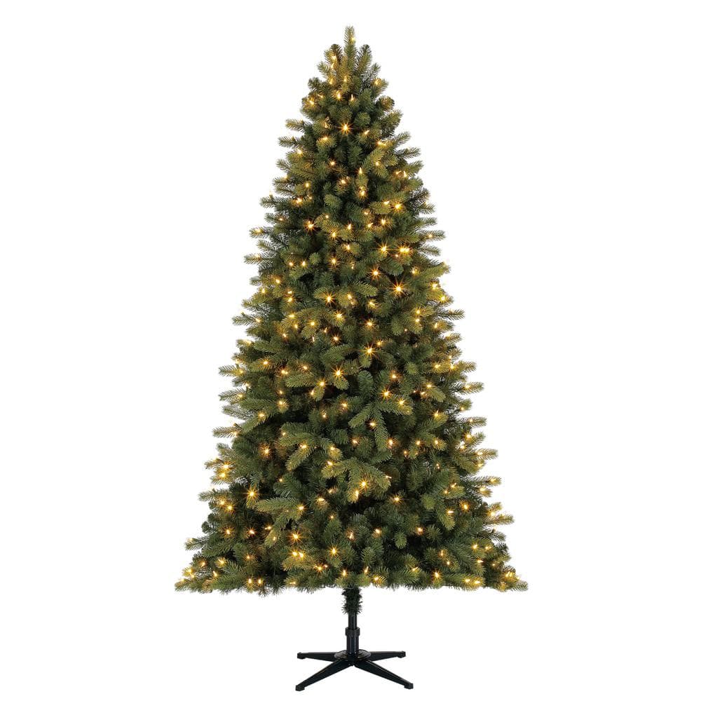 Home Accents Holiday 7.5 ft. Pre-Lit LED Pine Artifical Christmas Tree ...
