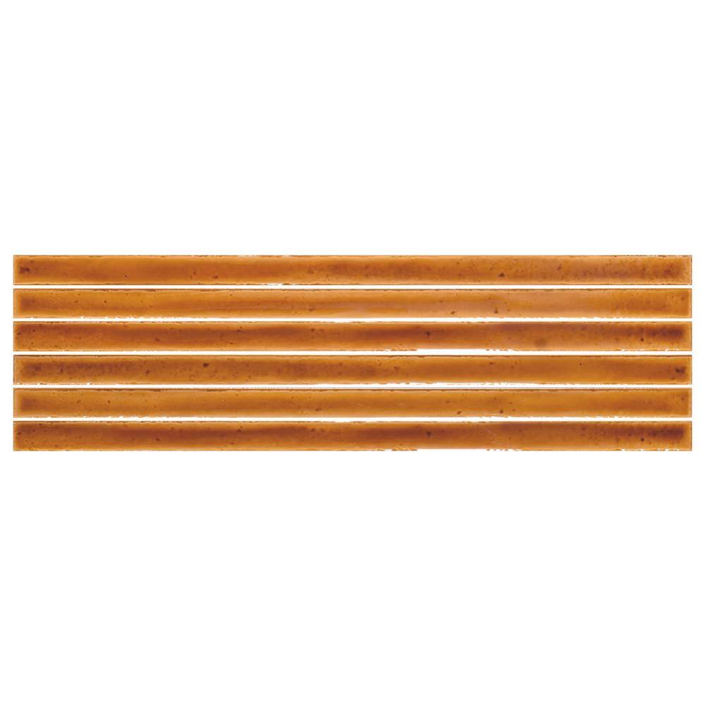 Ivy Hill Tile Vistaio Mustard Yellow 3 in. x 0.35 in. Glossy Ceramic ...