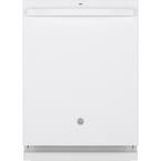 GE 24 in. White Top Control Built-In Tall Tub Dishwasher with Stainless ...