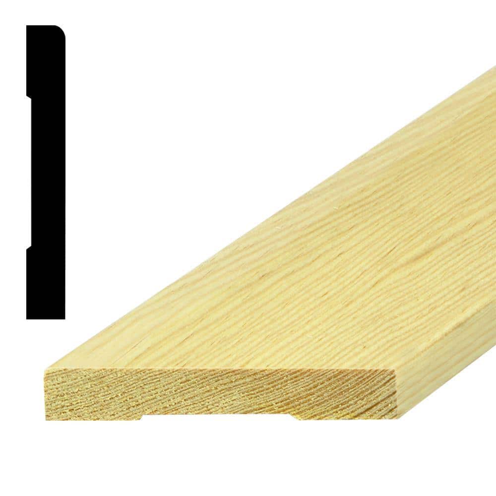 Builder's Choice LWM430 1/2 in. x 4-1/4 in. Pine Base Moulding HDSP430 ...
