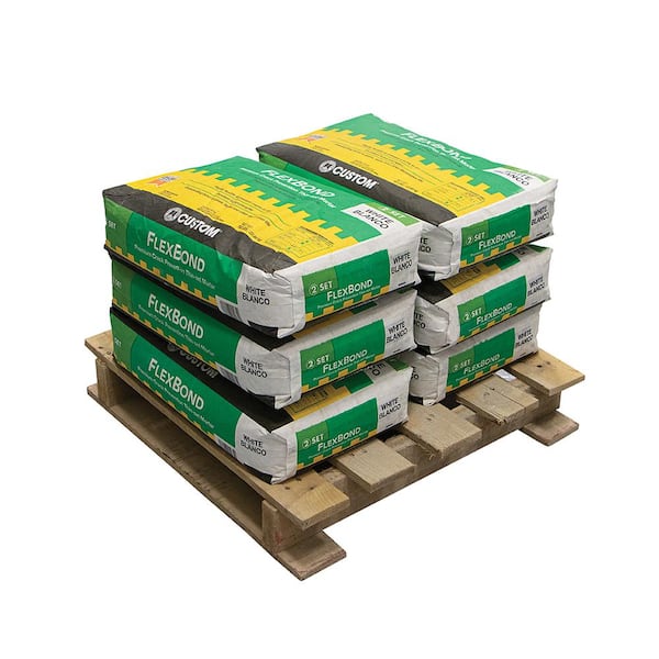 Custom Building Products FlexBond White 50 lbs. Crack Prevention Mortar ...