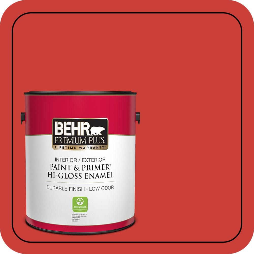 BEHR PREMIUM PLUS 1 gal. #P170-7 100 MPH Hi-Gloss Enamel Interior ...