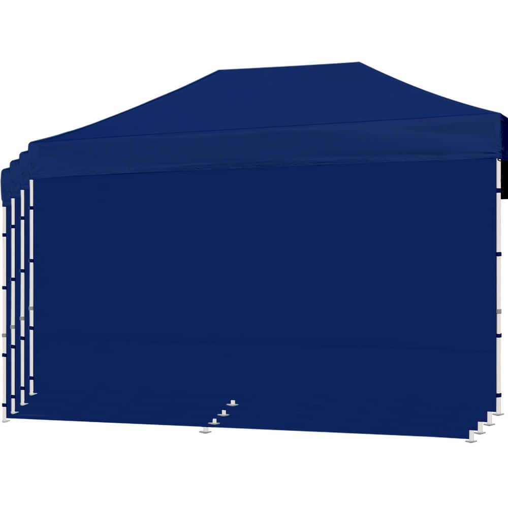 CoastShade 10 ft. x 20 ft. Navy Blue Commercial Pop Up Canopy Sidewall ...