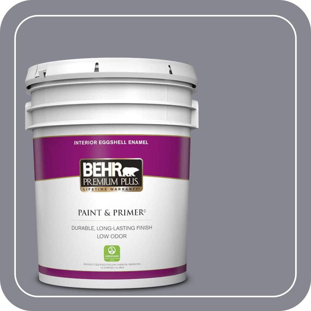 BEHR PREMIUM PLUS 5 gal. #PPU16-15 Gray Heather Eggshell Enamel Low ...