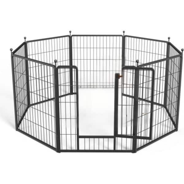 LSFA "Dog Playpen, 32"" Height 8 Panels Heavy Duty Dog Pen, Light ...