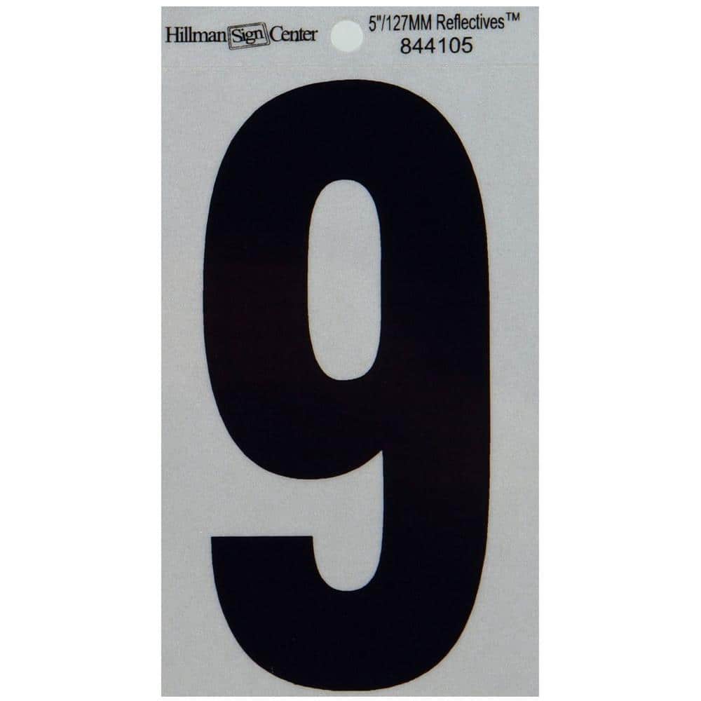 Everbilt 5 in. Mylar Reflective Number 9 844105 - The Home Depot