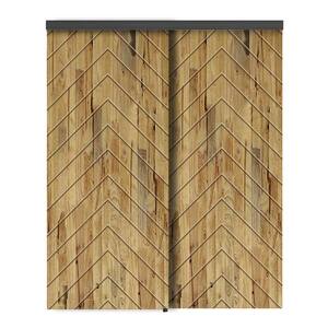 CALHOME 48 in. x 84 in. Hollow Core White Stained Pine Wood Interior ...