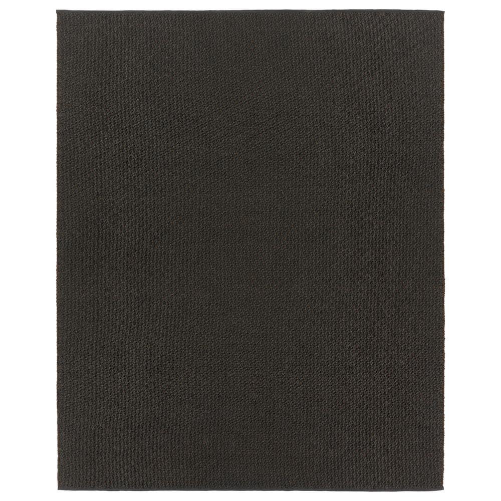 Jaipur Living Sena 9 ft. x 12 ft. Black/Dark Brown Solid Handmade ...