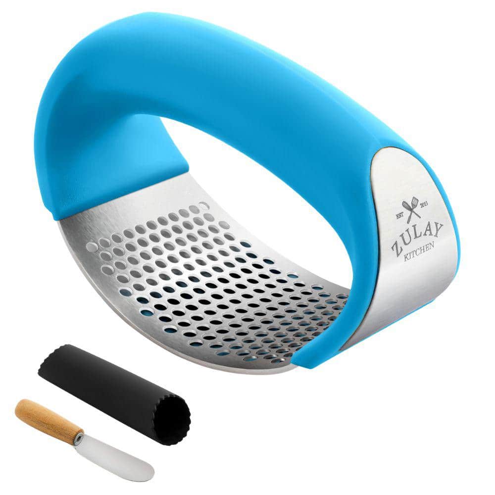 Zulay Kitchen Garlic Press Rocker - Stainless Steel Blue Z-GRLC-PRSS ...