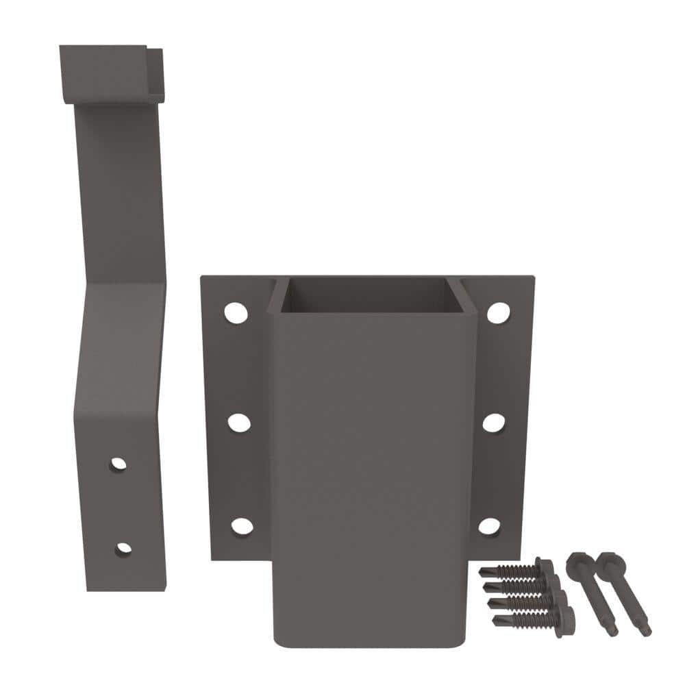 Veranda Aluminum Rail Fascia Mount Mid Bracket MZ 73045490 - The Home Depot