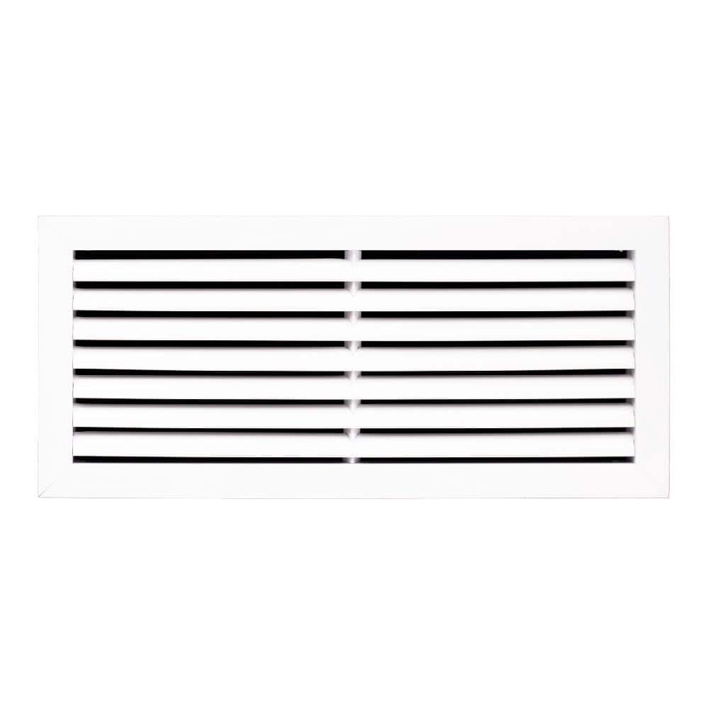 ACLAMINAIRE 20 in. x 8 in. Aluminum Return Air Grille in White L-RA ...