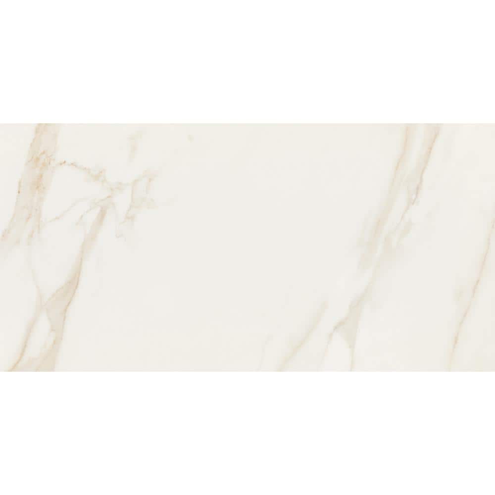 ELIANE Calacatta Ouro (Beige) Polished 24 in. x 48 in. Glazed Porcelain ...