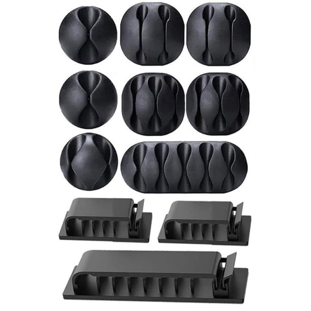 Yichuhaoxi Cable Management Kit 4 Wire 0 ft. Organizer Sleeve, 11 Cable Holder, 35 Cord Clips 12 ...