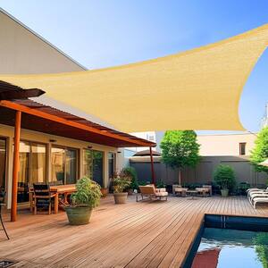 Primehome Rectangle Sun Shade Sail Screen Canopy 8 ft. x 10 ft. Outdoor ...