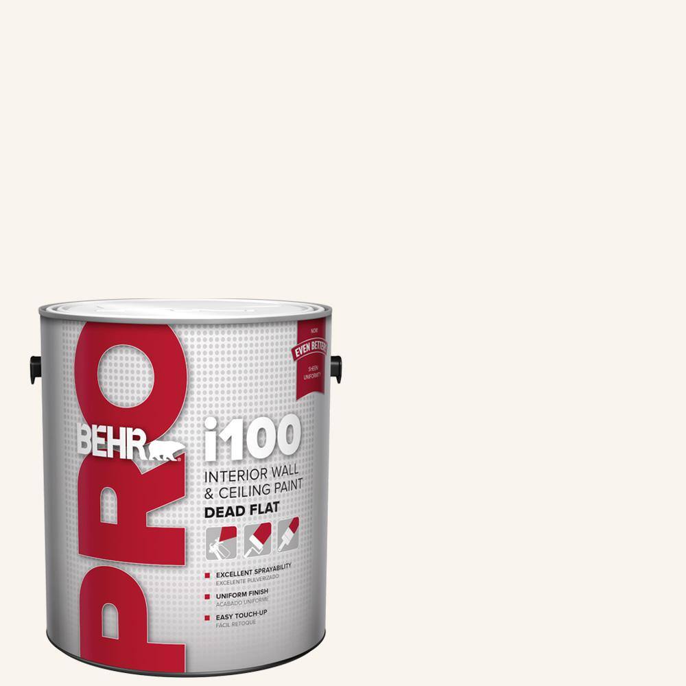 BEHR PRO 1 gal. #PR-W13 Crystal Cut Dead Flat Interior Paint PR10501 ...